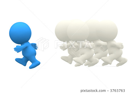 3D man winning a race - Stock Illustration [3763763] - PIXTA