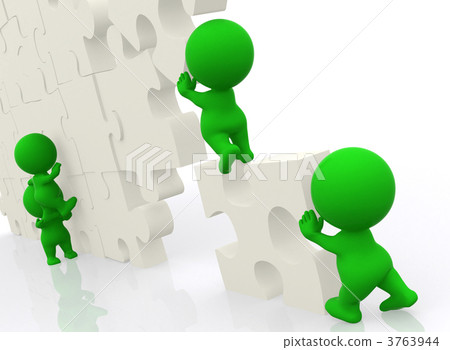 3D men - Teamwork - Stock Illustration [3763944] - PIXTA