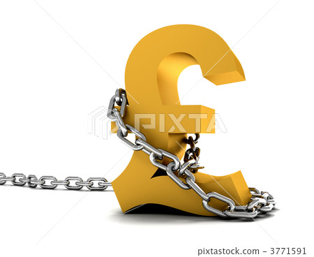 Pound symbol chained - Stock Illustration [3771591] - PIXTA