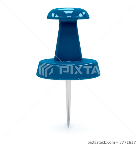 Blue thumbtack - Stock Illustration [3771637] - PIXTA