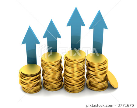 Money going up - Stock Illustration [3771670] - PIXTA