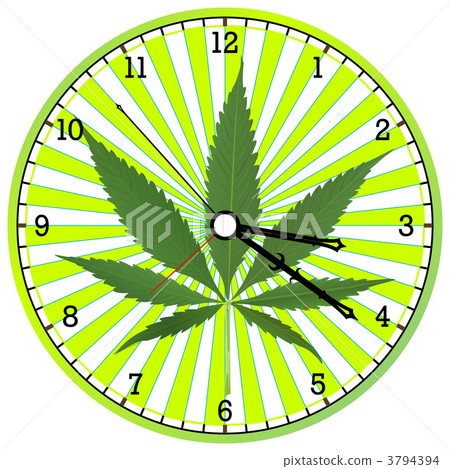 cannabis clock - Stock Illustration [3794394] - PIXTA