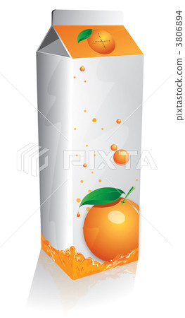 Carton of orange juice - Stock Illustration [3806894] - PIXTA