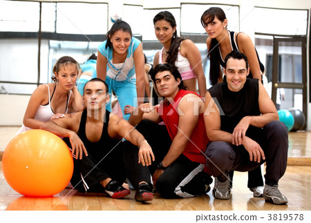 gym people smiling - Stock Photo [3819578] - PIXTA
