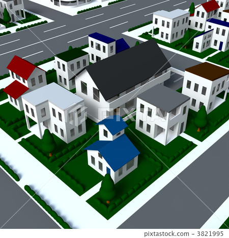residence, residential area, housing - Stock Illustration [3821995] - PIXTA