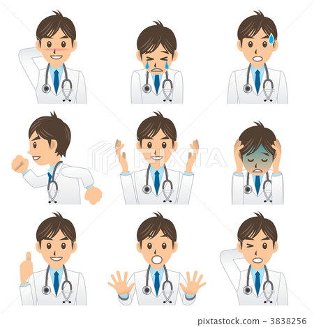 Doctor A Facial expression 2 - Stock Illustration [3838256] - PIXTA