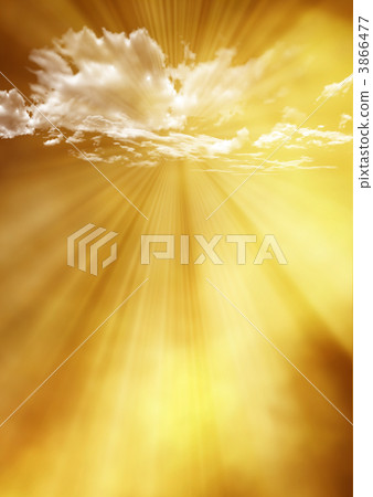radiation light, radiate, sunset - Stock Illustration [3866477] - PIXTA