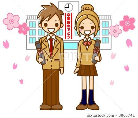 Graduation ceremonial illustration - Stock Illustration [3905741] - PIXTA