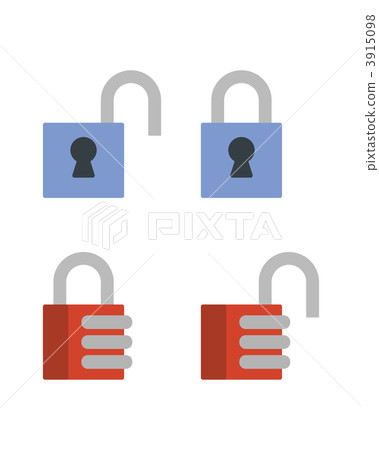 keyhole, unlocking, number type padlock - Stock Illustration [3915098 ...