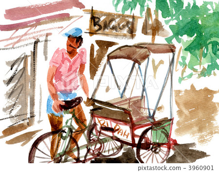 tricycle, sketch, sketches - Stock Illustration [3960901] - PIXTA