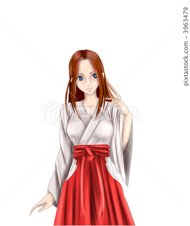 Shrine maiden - Stock Illustration [3963479] - PIXTA
