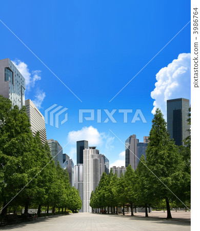 high rise, high-rise building, highrise - Stock Illustration [3986764 ...
