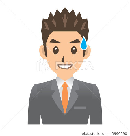 Businessman B facial expression 3 bitter smile - Stock Illustration ...