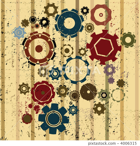 Grunge gears background - Stock Illustration [4006315] - PIXTA