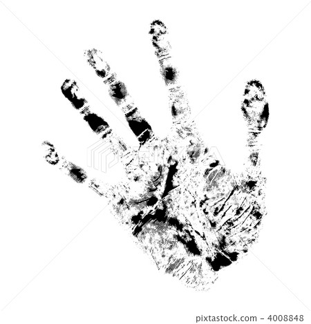 Realistic hand print - Stock Illustration [4008848] - PIXTA