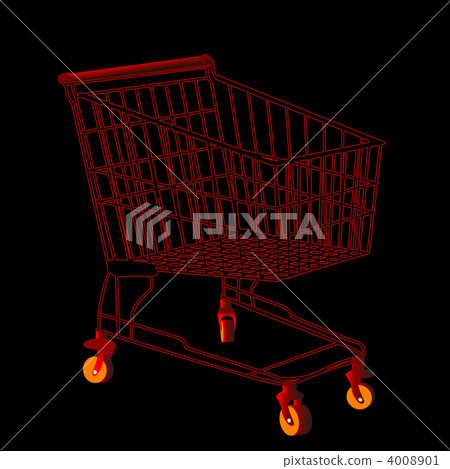 Red shopping trolley - Stock Illustration [4008901] - PIXTA
