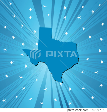Blue Texas map - Stock Illustration [4009715] - PIXTA