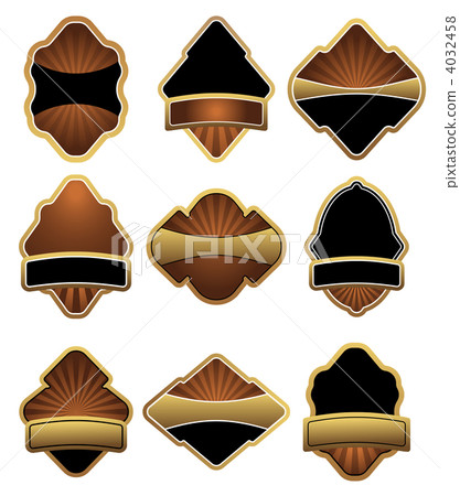 Set of brown labels - Stock Illustration [4032458] - PIXTA
