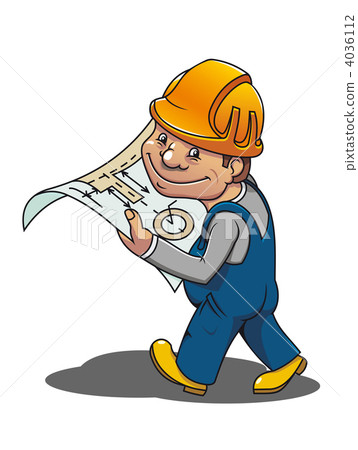 Smiling worker - Stock Illustration [4036112] - PIXTA