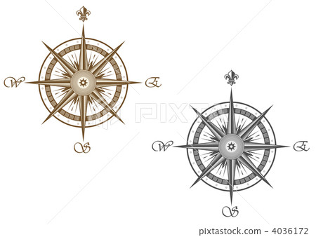 Medieval compass - Stock Illustration [4036172] - PIXTA