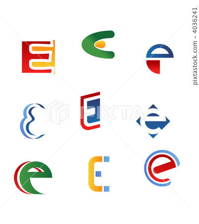 Letter E symbols - Stock Illustration [4036241] - PIXTA