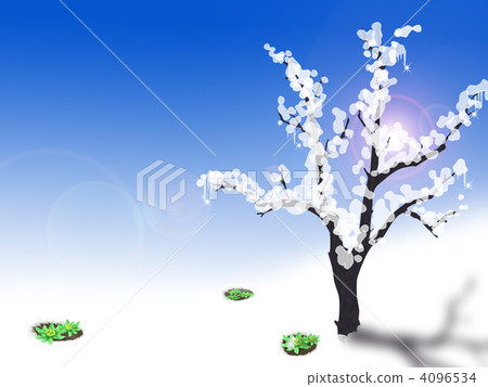 Snow melting seedling Fukino ... - Stock Illustration [4096534] - PIXTA