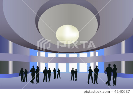 big hall vector-插圖素材 [4140687] - PIXTA圖庫