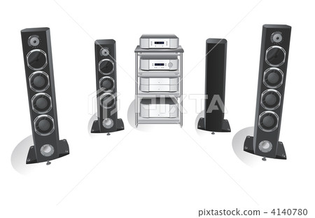 hi-fi music 3 vector - Stock Illustration [4140780] - PIXTA
