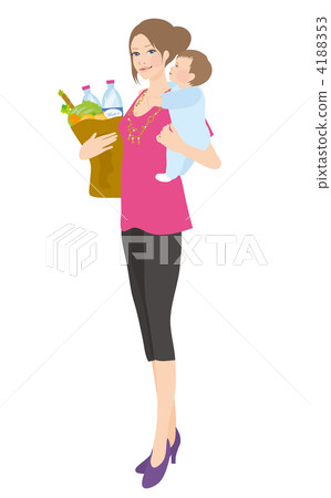 Women raising children - Stock Illustration [4188353] - PIXTA
