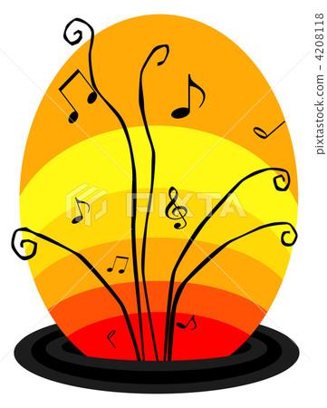 Deformed staves and notes - Stock Illustration [4208118] - PIXTA