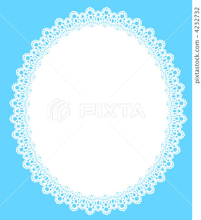 Lace oval frame - Stock Illustration [4232732] - PIXTA