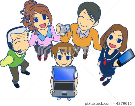 Digital Friends - Stock Illustration [4279015] - PIXTA