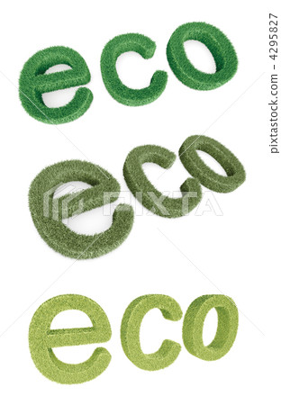 three dimensional letter(s), eco, ecology - Stock Illustration [4295827 ...