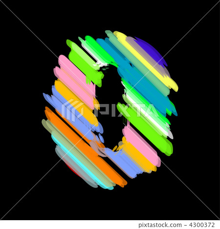 Abstract colorful number 0. - Stock Illustration [4300372] - PIXTA