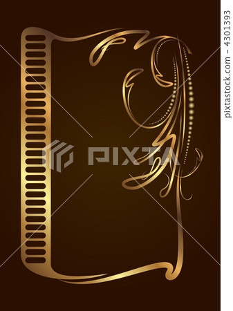 Decorative gold frame for text. - Stock Illustration [4301393] - PIXTA
