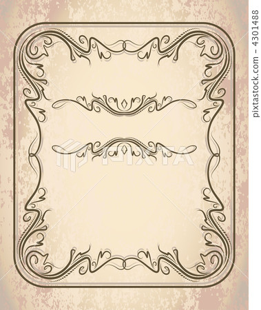 Elegant text frames. - Stock Illustration [4301488] - PIXTA