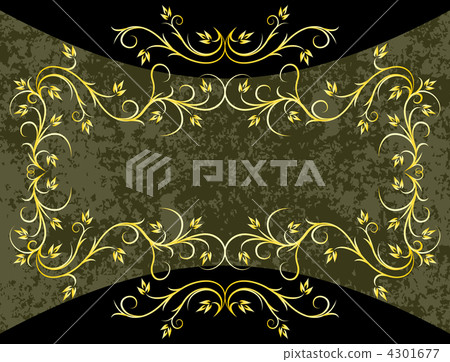 decorative gold background for text - Stock Illustration [4301677] - PIXTA
