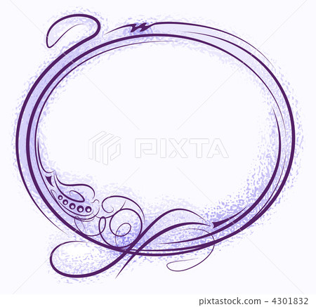 Blue oval frame - Stock Illustration [4301832] - PIXTA