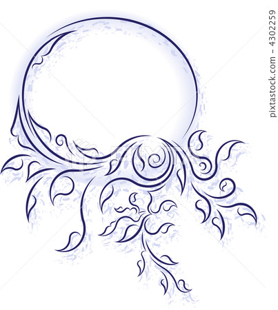Oval blue frame - Stock Illustration [4302259] - PIXTA