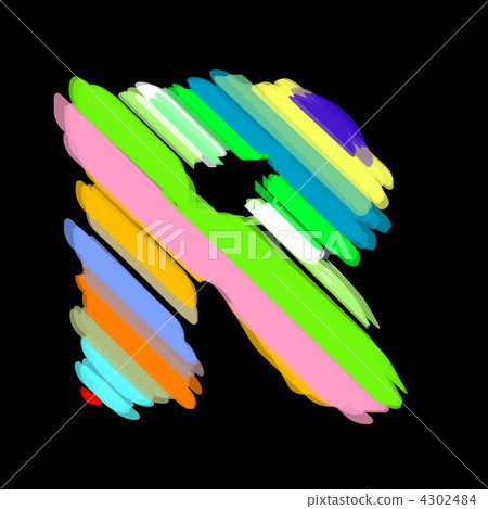 Abstract colorful alphabet. Letter R. - Stock Illustration [4302484 ...