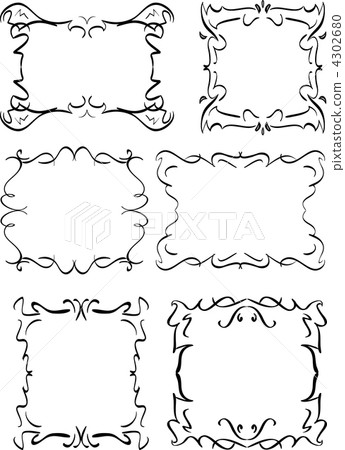 Set of six frames - Stock Illustration [4302680] - PIXTA