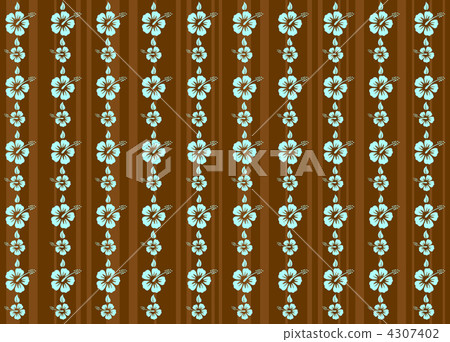 Vector tropical hibiscus background - Stock Illustration [4307402] - PIXTA
