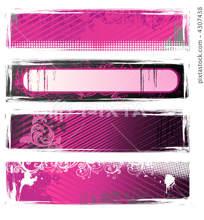 Set of vector grunge banners-插圖素材 [4307438] - PIXTA圖庫