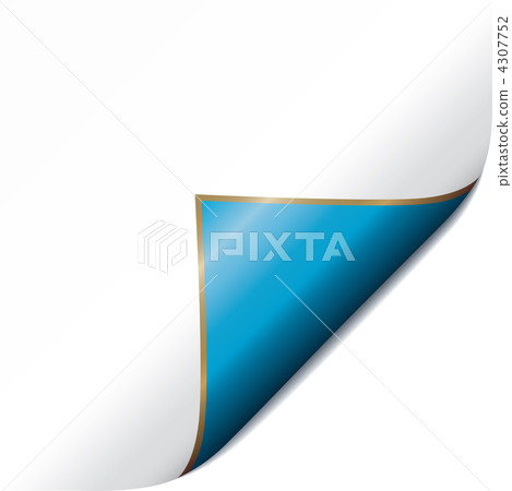 Vector blue page curl-插圖素材 [4307752] - PIXTA圖庫