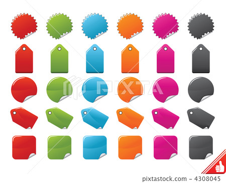 Color Tags Set - Stock Illustration [4308045] - PIXTA