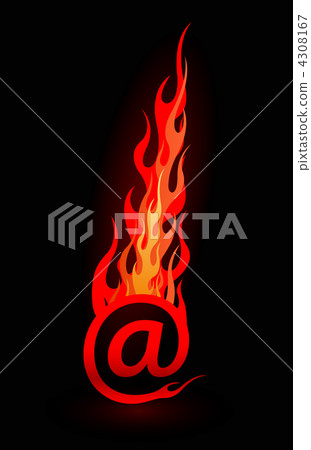 Vector e-mail in flames - Stock Illustration [4308167] - PIXTA