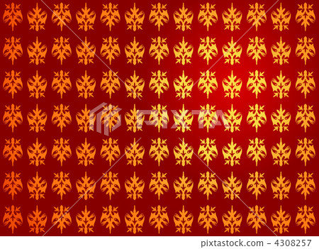 Golden red royal pattern - Stock Illustration [4308257] - PIXTA