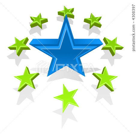 Vector illustration of glossy stars - Stock Illustration [4308397] - PIXTA