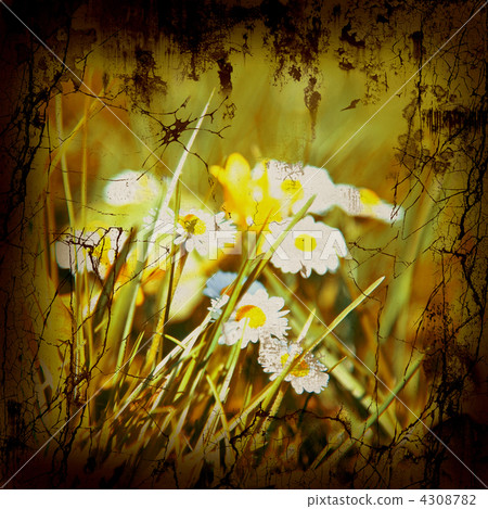 Retro Style Nature Background - Stock Illustration [4308782] - PIXTA