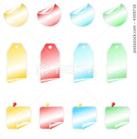colored shining stickers - Stock Illustration [4309716] - PIXTA